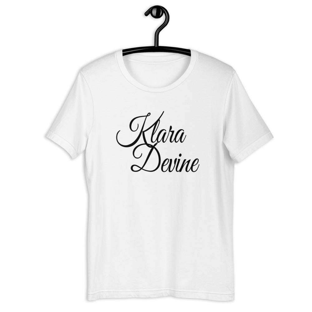 Klara Devine Short Sleeve Unisex T Shirt Klara Devine